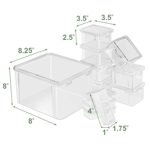 Sorbus 12-Piece Storage Set with Secure Lids - Clear Stackable Plastic ...